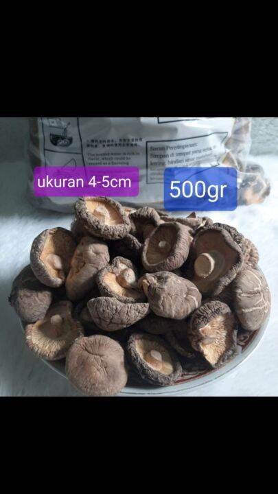 Jamur Hioko Shitake Kering 4-5cm ( 500gram ) | Lazada Indonesia