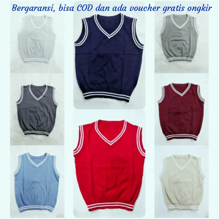 Rompi Rajut Dewasa / Rompi Anak SMA / Rompi Rajut Anak SMP / Rompi Anak ...