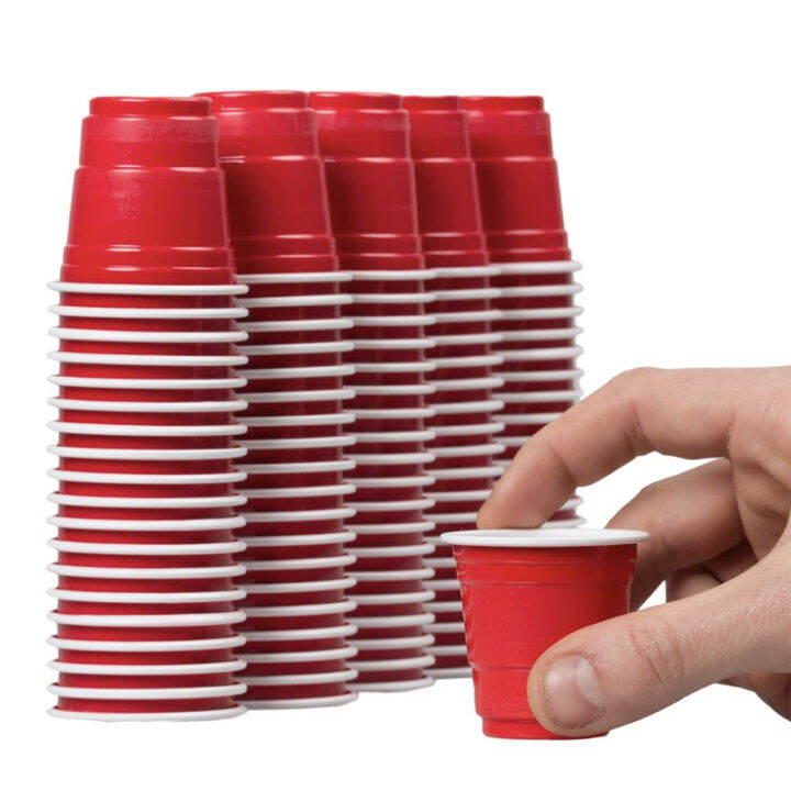 50PCS Party Cup Red 60ML mini Solo Stacking cups Disposable Tableware ...