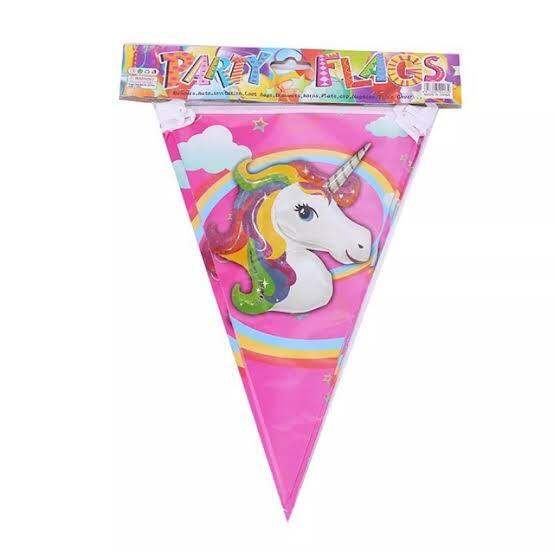 1pc Unicorn Banderitas flag banner pennant/10pcs triangle/Character ...