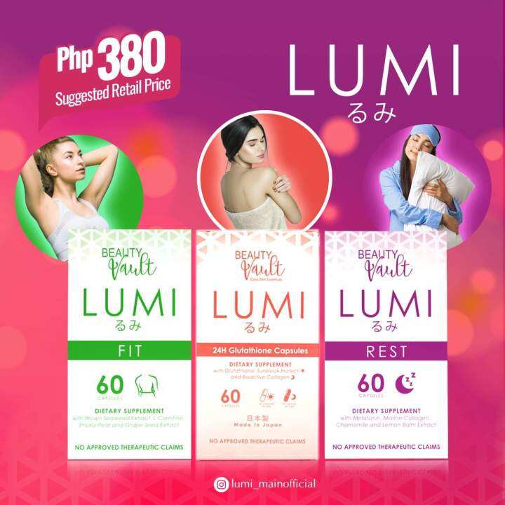 LUMI GLUTATHIONE, FIT & REST BY BEAUTY VAULT (60 CÀPSULES) | Lazada PH