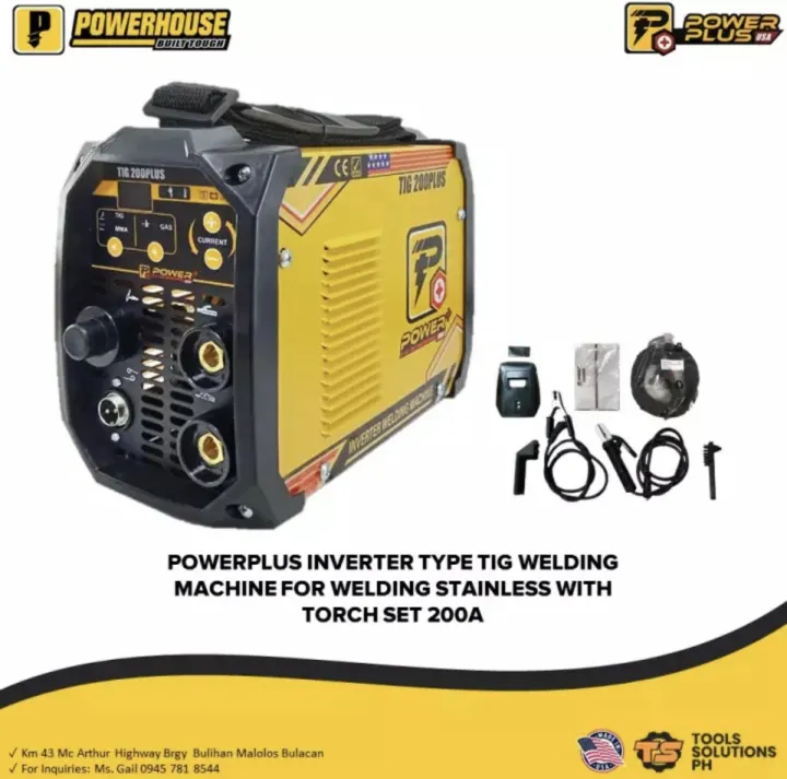 POWERPLUS INVERTER TYPE TIG WELDING MACHINE FOR WELDING STAINLESS WITH ...