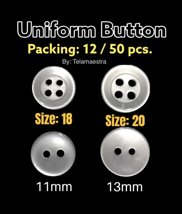 Polo Buttons / Blouse Buttons / Uniform Buttons (per pack) | Lazada PH