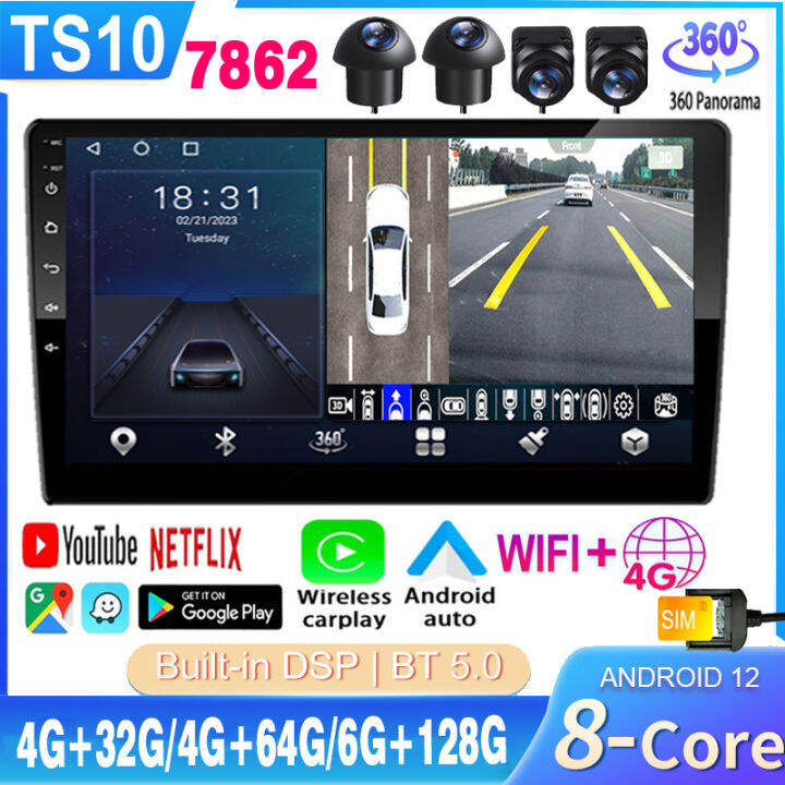 TS10 7862 Android Car Radio 8 Core 2 din Head Unit Mp5 Android Player ...