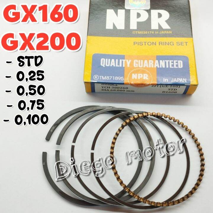 GX160 GX200 Ring Seher piston mesin penggerak honda 5,5hp 6,5hp dan Genset 3kw 4kw 3500watt ...