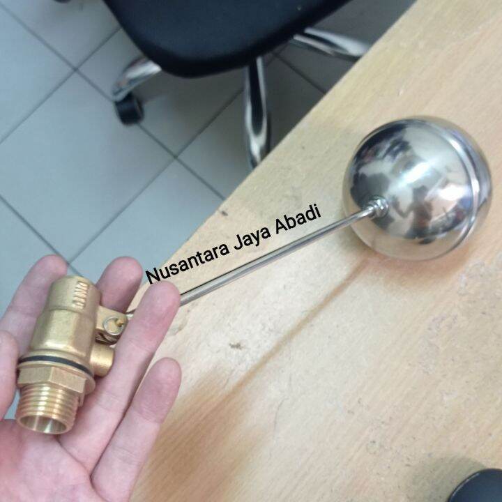 Floating Valve Pelampung Tangki Kuningan Bola Stainless Drat Luar 1/2 ...