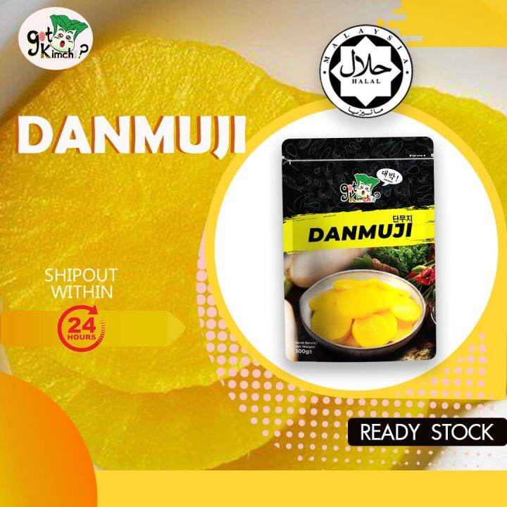 Halal Danmuji GotKimchi korean yellow pickle radish jeruk lobak putih ...