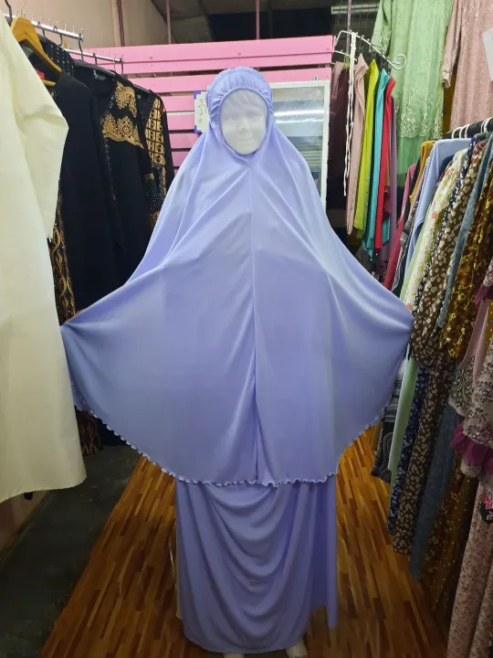 ผ้าคลุมละหมาดผู้หญิง(ตาละกง)เย็บริมธรรมดา งานตัด สินค้าพร้อมส่ง | Lazada.co.th