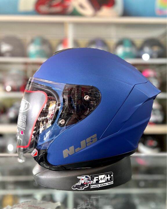 HELM NJS KAIROZ WARNA BIRU DOF HELM HALF FACE ORIGINAL NJS | Lazada ...