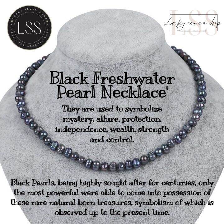 LSS Genuine Black Palawan Freshwater Pearl Necklace | Lazada PH