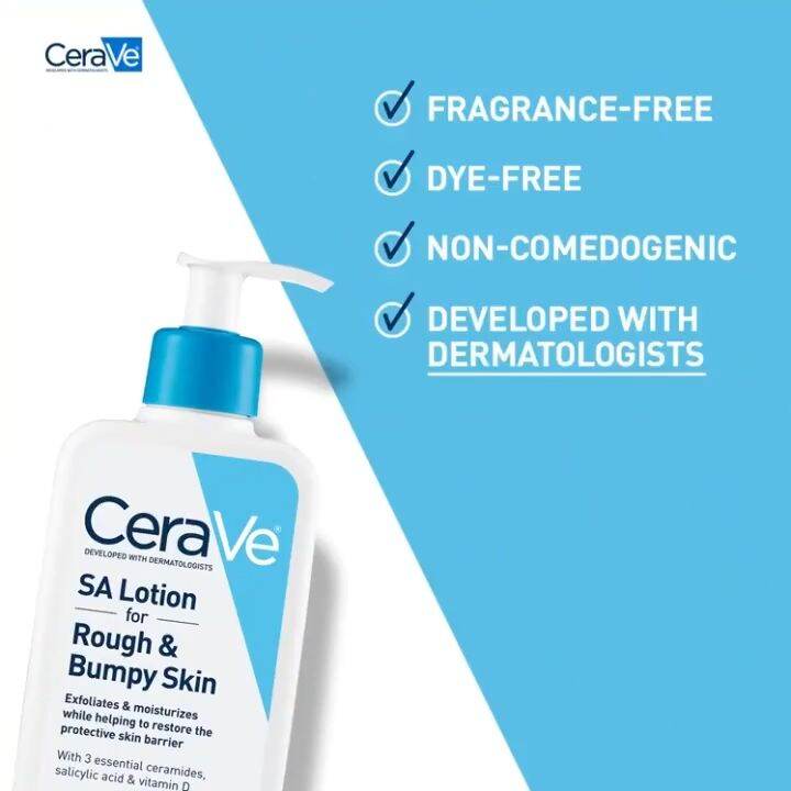 Cerave Renewing SA Lotion Salicylic Acid Moisturizer Cream Vitamin D ...
