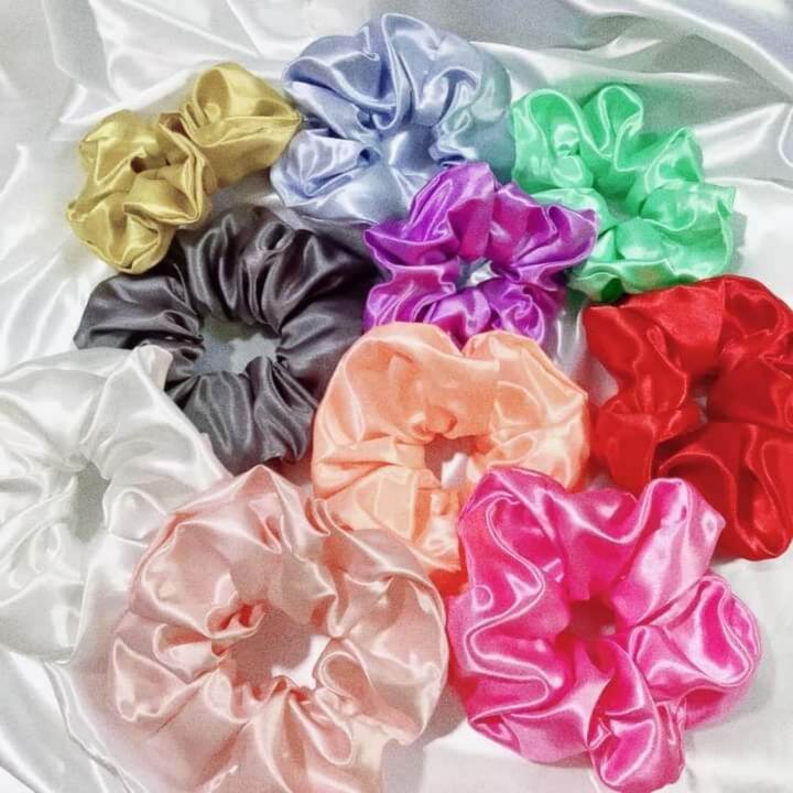 Large Size Silky Satin Scrunchies (thicc satin) | Lazada PH
