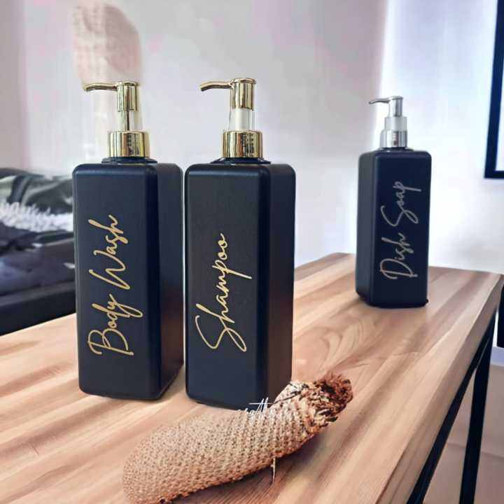 Botol Sabun Cair kotak 500 ml hdpe hitam | Lazada Indonesia