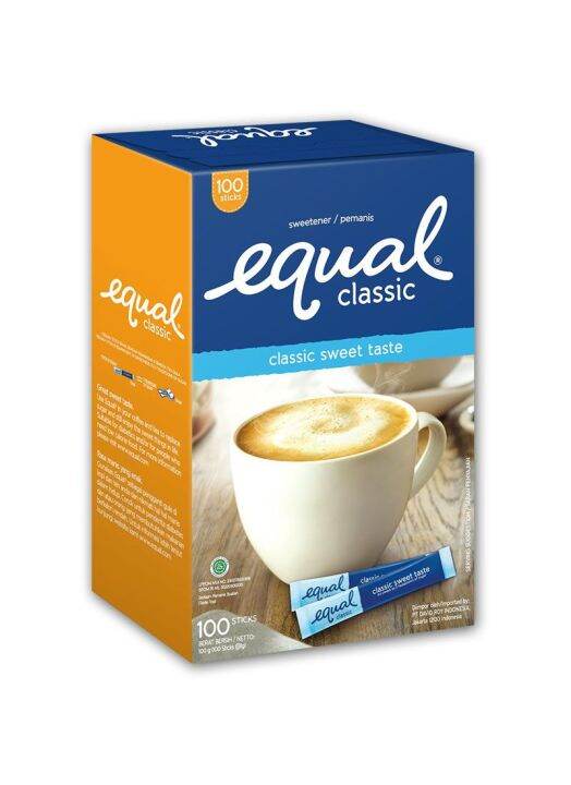 Equal Classic Sweetener Box (100 x 1 gr) Pemanis Gula 0 Kalori | Lazada ...