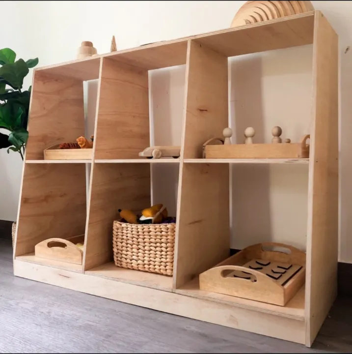 SESUAI TINGGI ANAK Rak Montessori Toys| Apapat 6 Cube | rak kayu susun ...