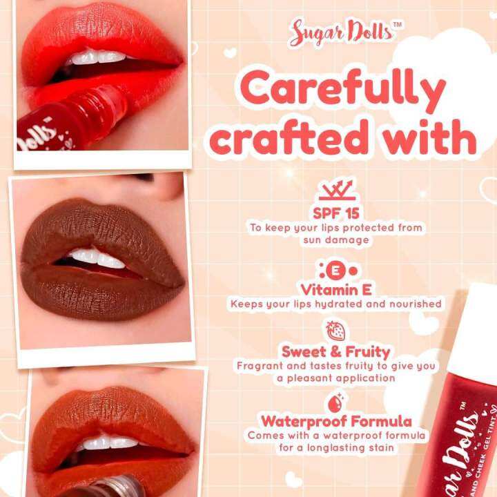 Smileyy | Lip and Cheek Tint | Fruity Flavored Sugardolls SD | Lazada PH