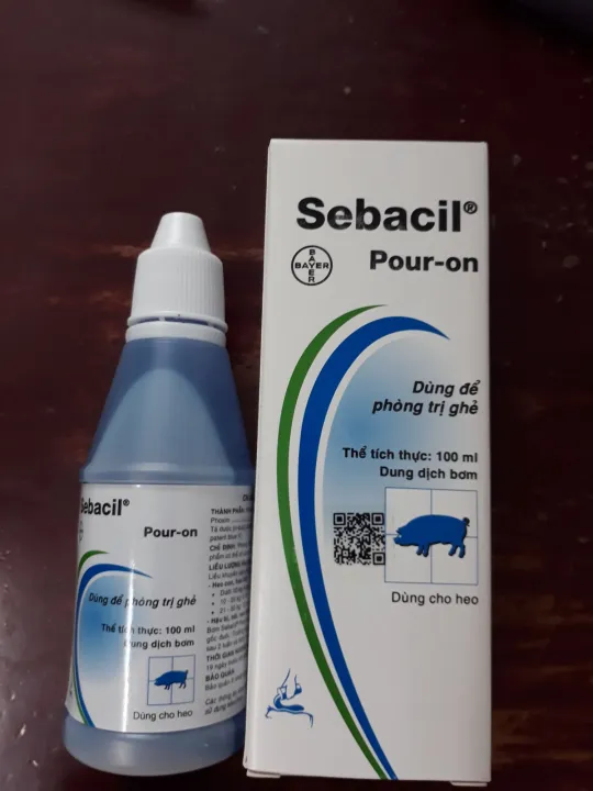 [CHÍNH HÃNG] - SEBACIL - BAYER - Đặc trị ve, ghẻ, rận trên chó, heo ...