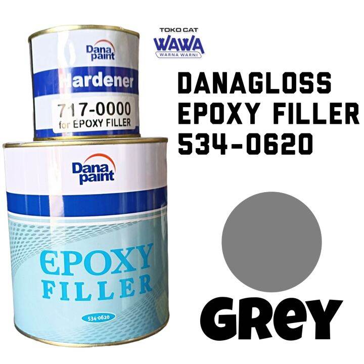 cat dasar Danagloss epoxy filler grey 0620 1kg/set | Lazada Indonesia