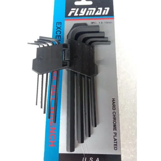 9PCS ALLEN WRENCH HEX SET PROFESSIONAL FLYMAN USA | Lazada PH