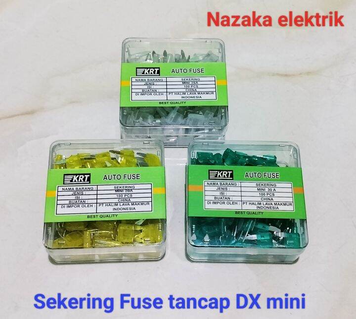 Sekering Fuse tancap DX mini 1 box ( 100 pcs ) | Lazada Indonesia