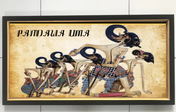 Hiasan Dinding Cetak Gambar Tokoh Pewayangan Pandawa Lima plus Bingkai ...