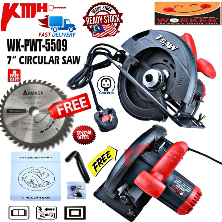 WORKER 7" Circular Saw WK-PWT-5509 | Lazada