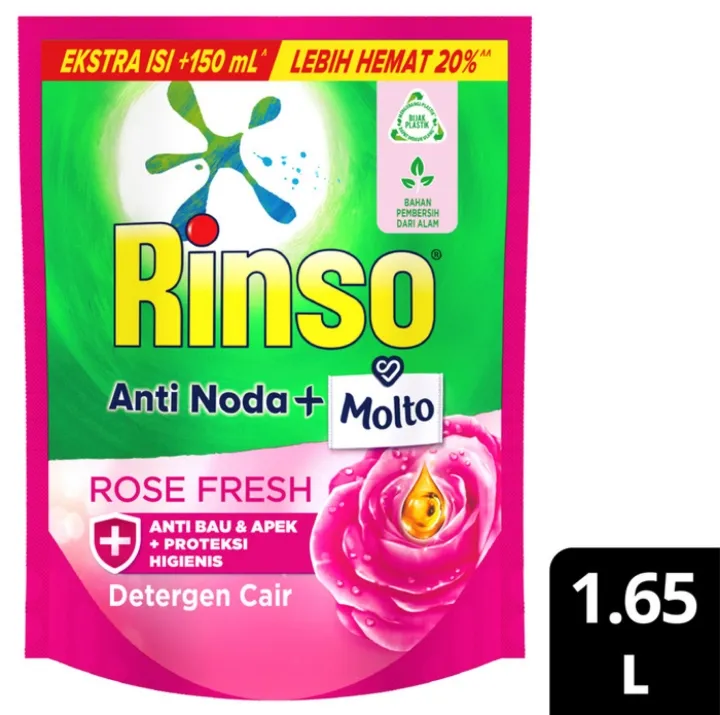 Rinso Anti Noda + Molto Rose Fresh Detergen Cair Rose Fresh 200ml RINSO ... Rinso Anti Noda + Molto Rose Fresh Detergen Cair Rose Fresh 200ml RINSO ...