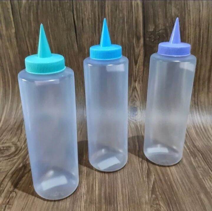 TERLARIS!!! 3pcs 500ml Botol Mayones Tutup Lancip / Botol Mayonaise ...