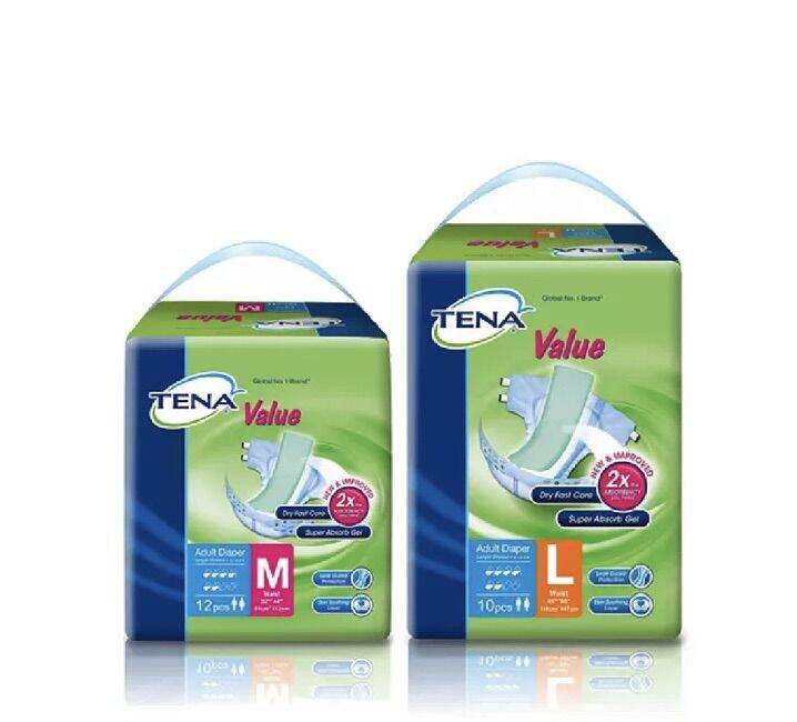 Tena Value Adult Diapers - Size M (10x8) / L (8x8) / XL (8x8) | Lazada