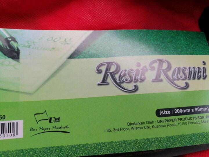 Resit rasmi 200X90mm.Ada 45 setiap buku resit. | Lazada