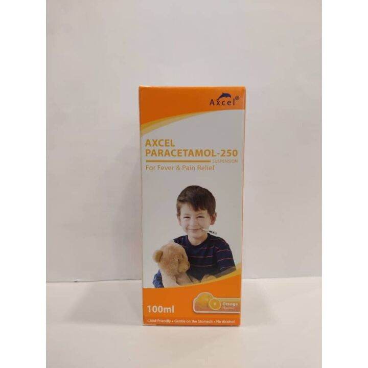 AXCEL PARACETAMOL 250mg SUSPENSION 100ml untuk demam Dan sakit kepala ...