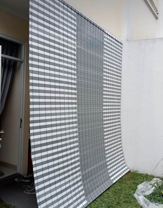 Krey Tirai Pvc Indoor Outdoor Motif 2 warna +Tali Penggulung | Lazada ...