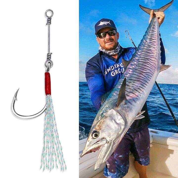 Assist Hook Kawat Anti Gigi Tajam Untuk Tenggiri Barakuda Tuna Marlin ...