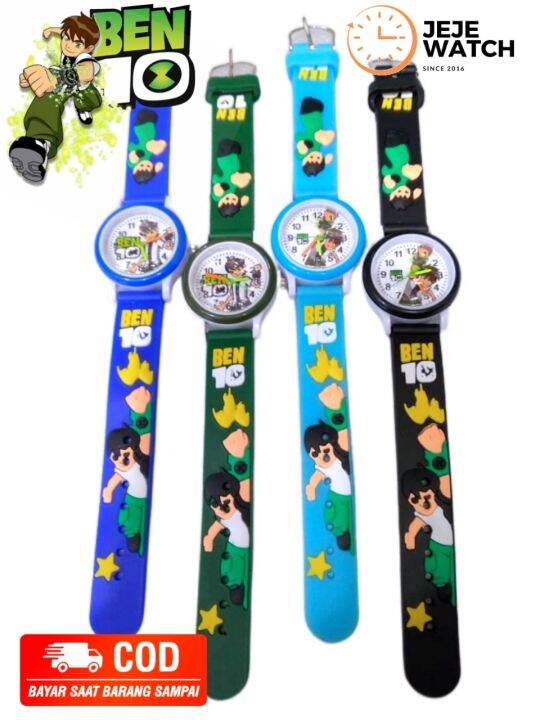JAM ANAK-ANAK KARET KARAKTER BEN10 !!! | Lazada Indonesia