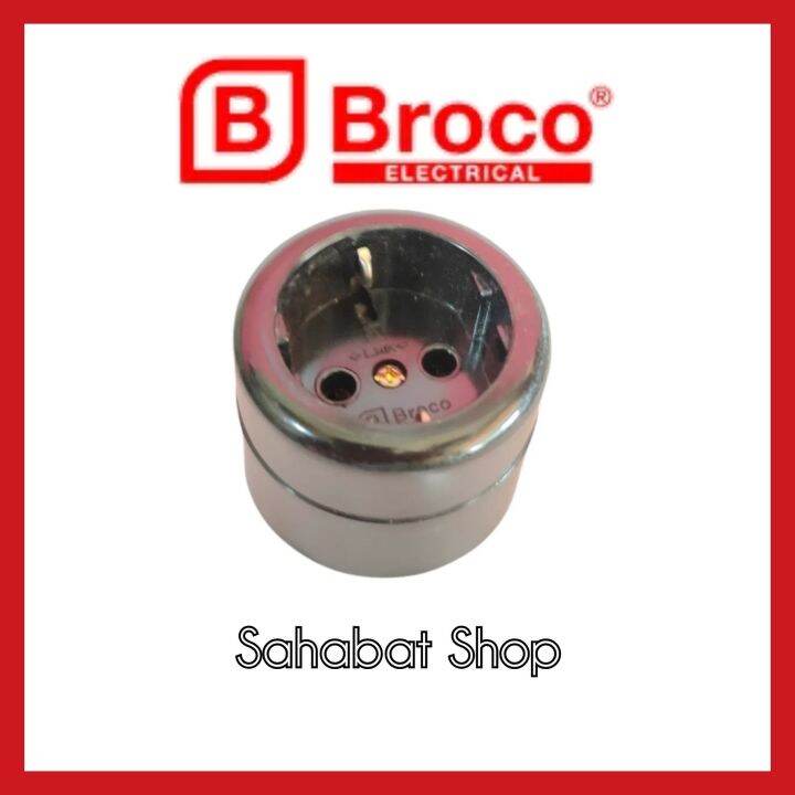 STOP KONTAK OB BROCO / STOPKONTAK OUTBOW BROCO BULAT HITAM | Lazada ...