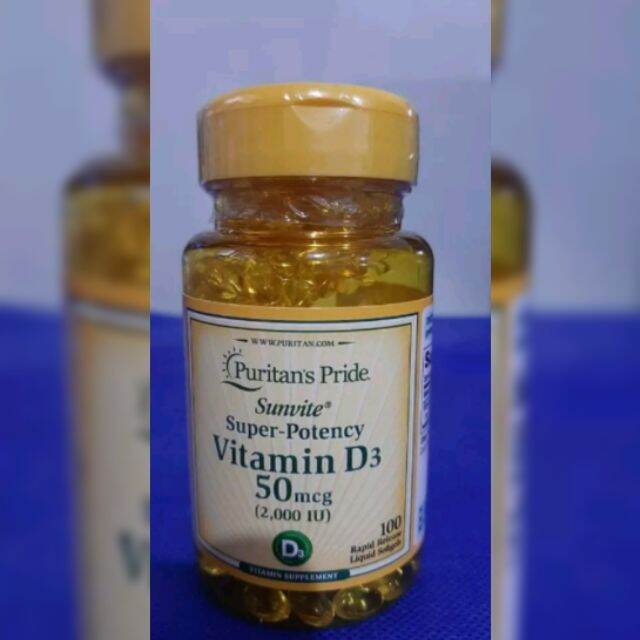 Vitamin D3 2000iu (50mcg) 100 softgels EXPIRY: March 2025 Puritan's Pride Support Bones and ...