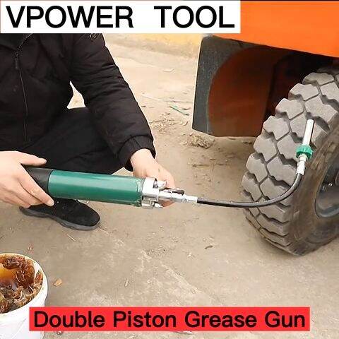 Double Piston Grease Gun Heavy Duty For Backhoe,Excavator,Truck,Marine ...