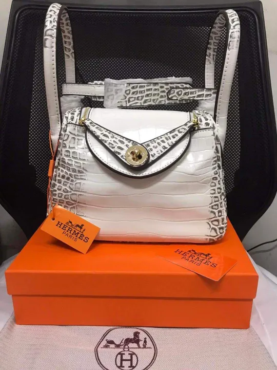 Premium High Quality, Herme s Lindy Crocs Design Sling Bag, Actual ...
