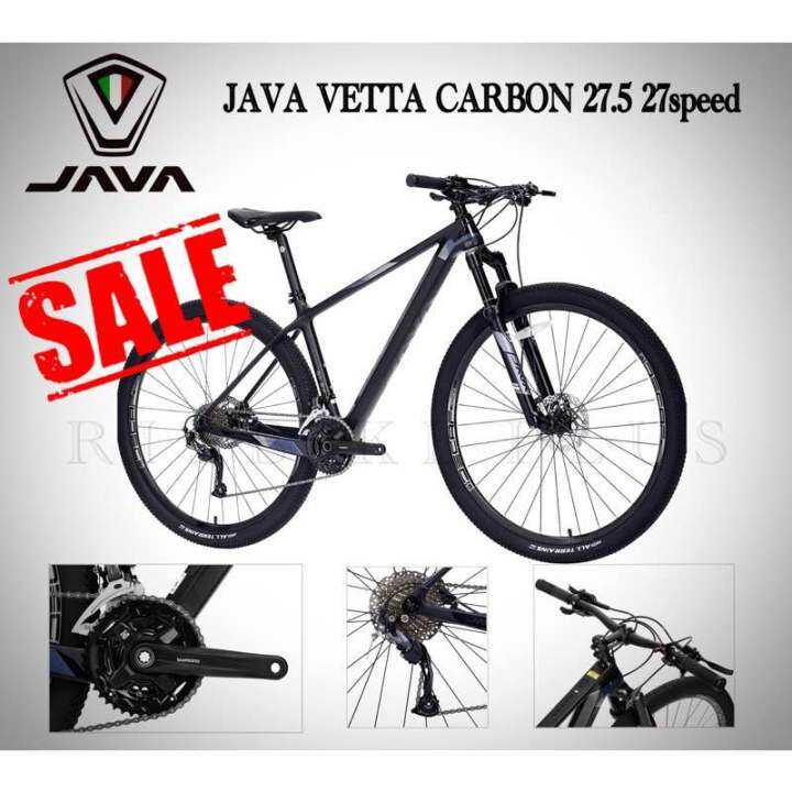 +*ผ่อนได้*จักรยานเสือภูเขา JAVA VETTA CABON ล้อ 27.5 เฟรมคาร์บอน ชุดเกียร์ Shimano 27 speed เบรค ...