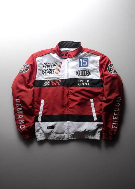 JAKET NASCAR VINTAGE PHILLIP WORKS RACING RETRO RED | Lazada Indonesia