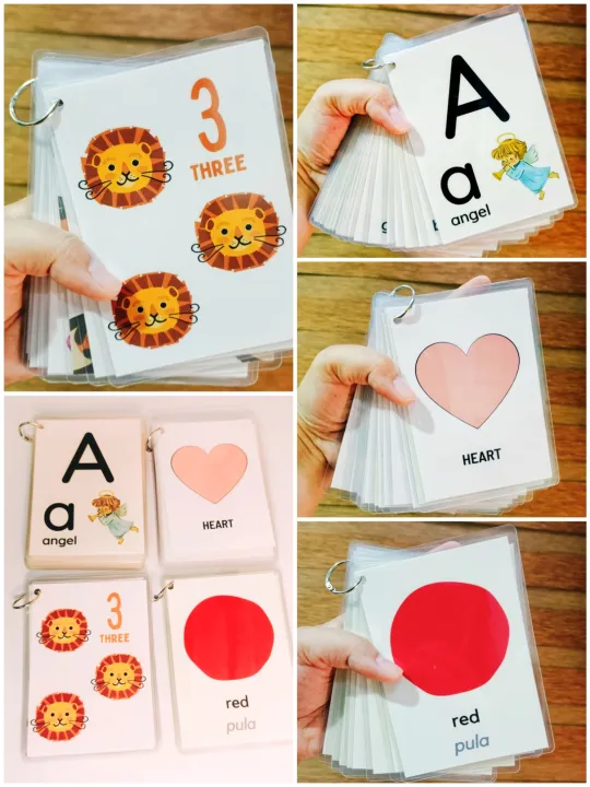 alphabet educational laminated flash cards bundle of 4 sets for kids ...