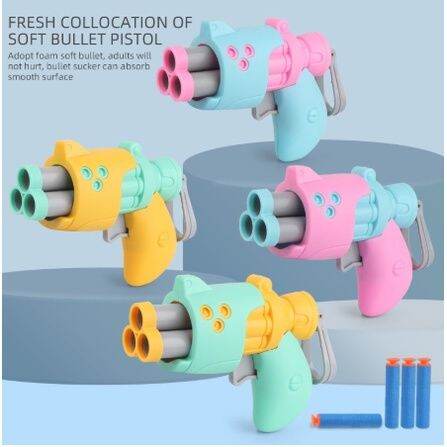 Soft Bullet Gun Toy Gun Cup Bullet Shooting Revolver Bullet Continuous ...