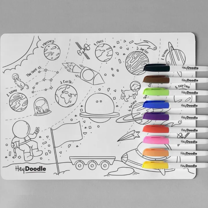 HEY DOODLE Outer Space coloring mat | Lazada PH
