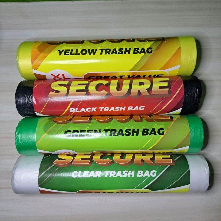 Trash Bag Secure Brand XL 15"x15"x37" (10 pcs per roll) | Lazada PH