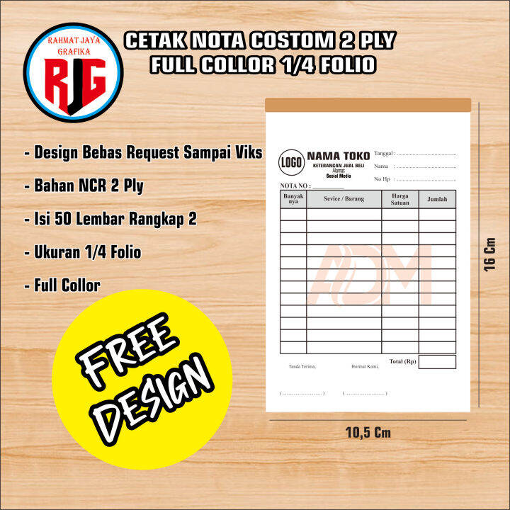 NOTA CUSTOM 2ply/NOTA OLSHOP NAMA SENDIRI NOTA LAUNDRY/NOTA KONTAN/NOTA ...