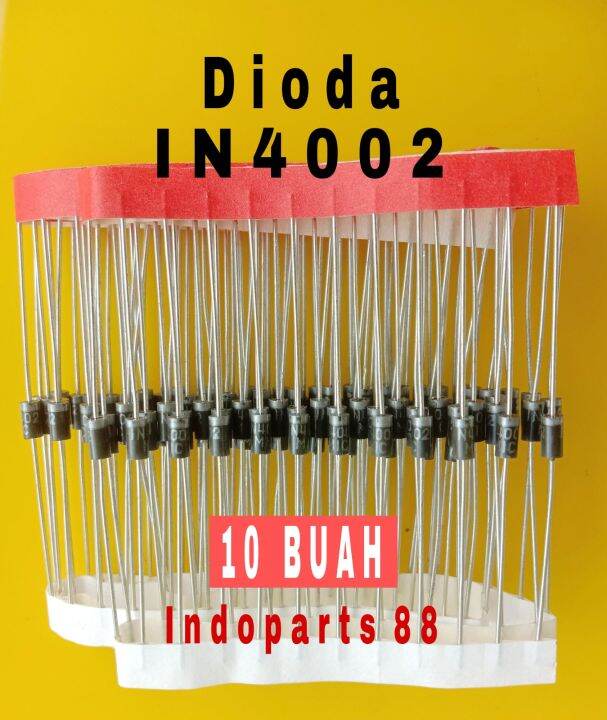 (10 Buah ) DIODA IN4002 DIODE IN4002 1A 1000V D-41 RECTIFIER DIODA IN ...