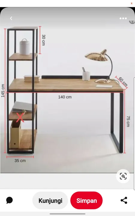 meja belajar rak buku | Lazada Indonesia