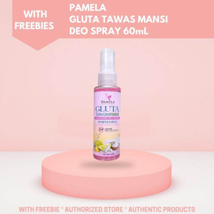 PAMELA GLUTA TAWAS MANSI DEO SPRAY 60ML with FREE Soap | Lazada PH