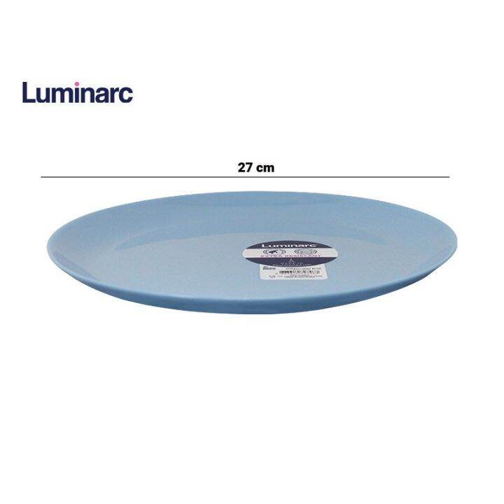 Luminarc Dinner Plate Piring Makan Diwali Light Blue 27cm - 3pcs ...