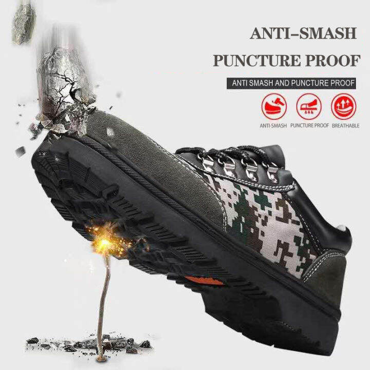 COD Indestructible Anti-Puncture Work Safety Shoes Steel Toe Outdoor ...